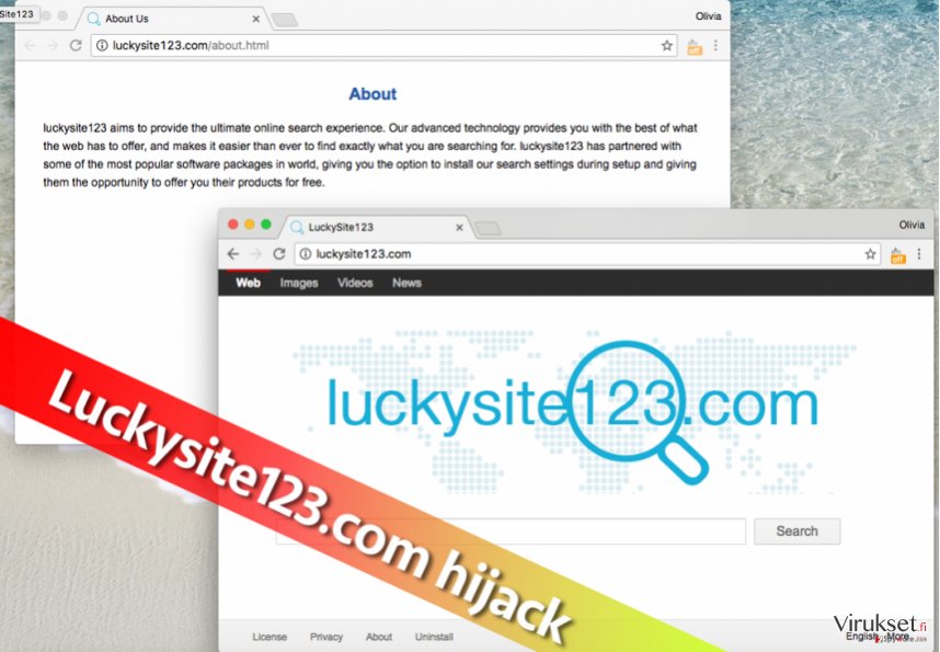 Poista Luckysite123.com virus - Ilmaiset Ohjeet